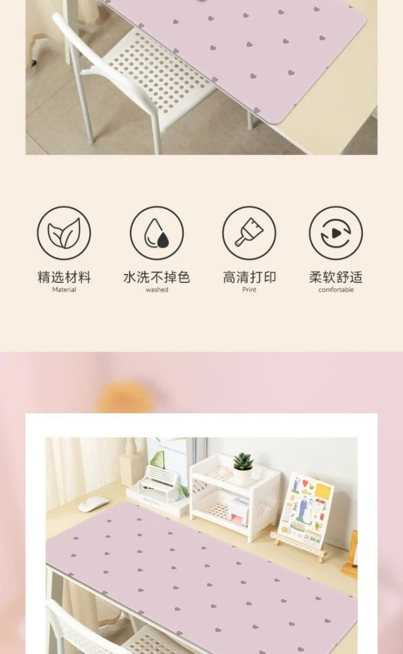 Cream Style Simple Love Polka Dot Mouse Pad Extra Large Girl High ...