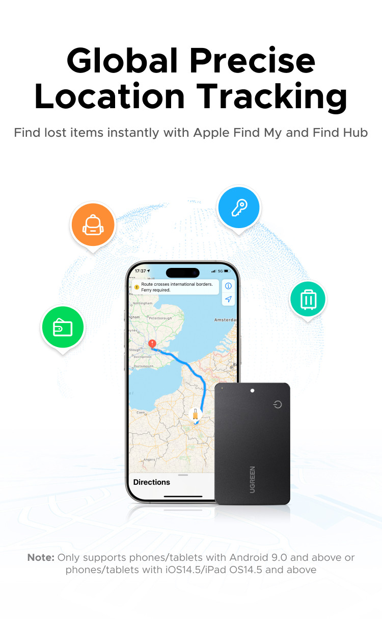 UGREEN FineTrack Slim Duo Smart Finder for Android Find Hub & iOS Apple ...