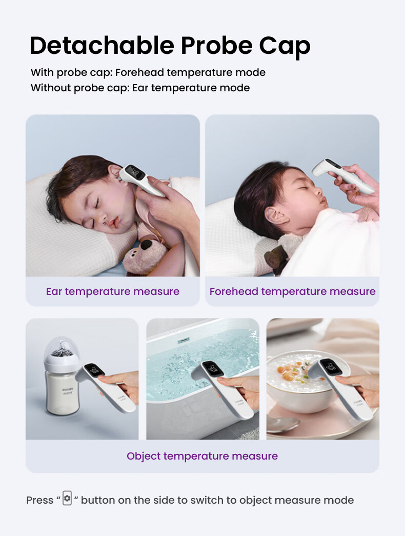 Philips AET-R832 Infrared Thermometer 2-in-1 Infrared Thermometer Ear ...