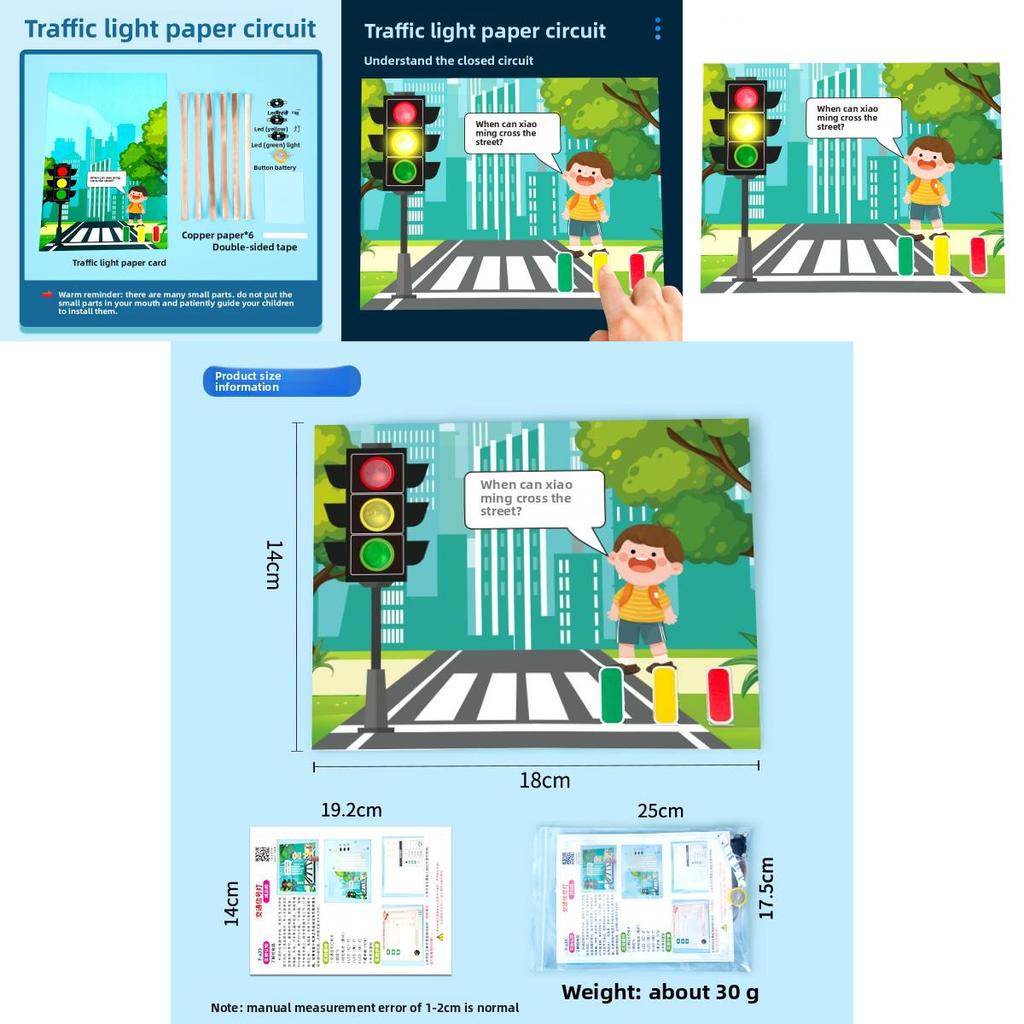 Childrens Creative Science Kit Traffic Light With Paper Circuit Physics ...