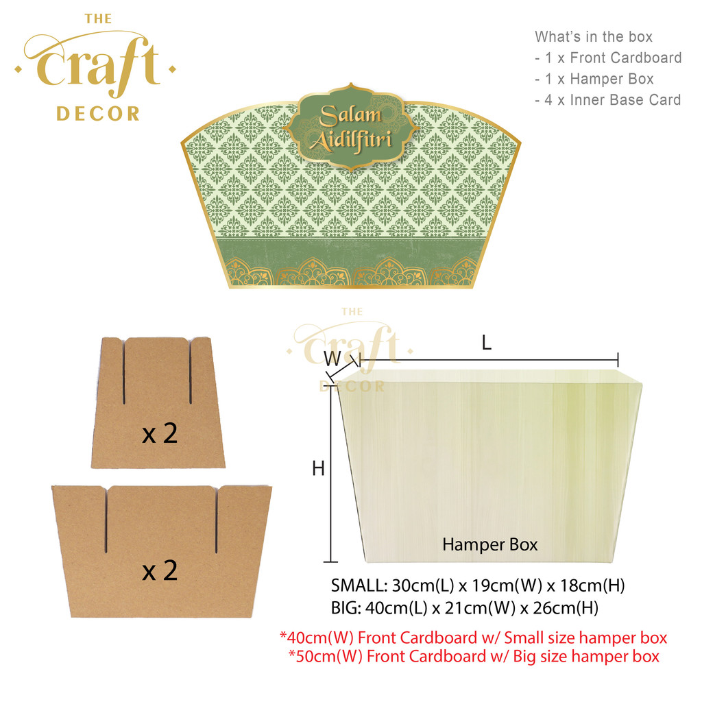 The Craft Decor RAYA 2026 Cardboard With Hamper Box | Raya Hamper Box ...