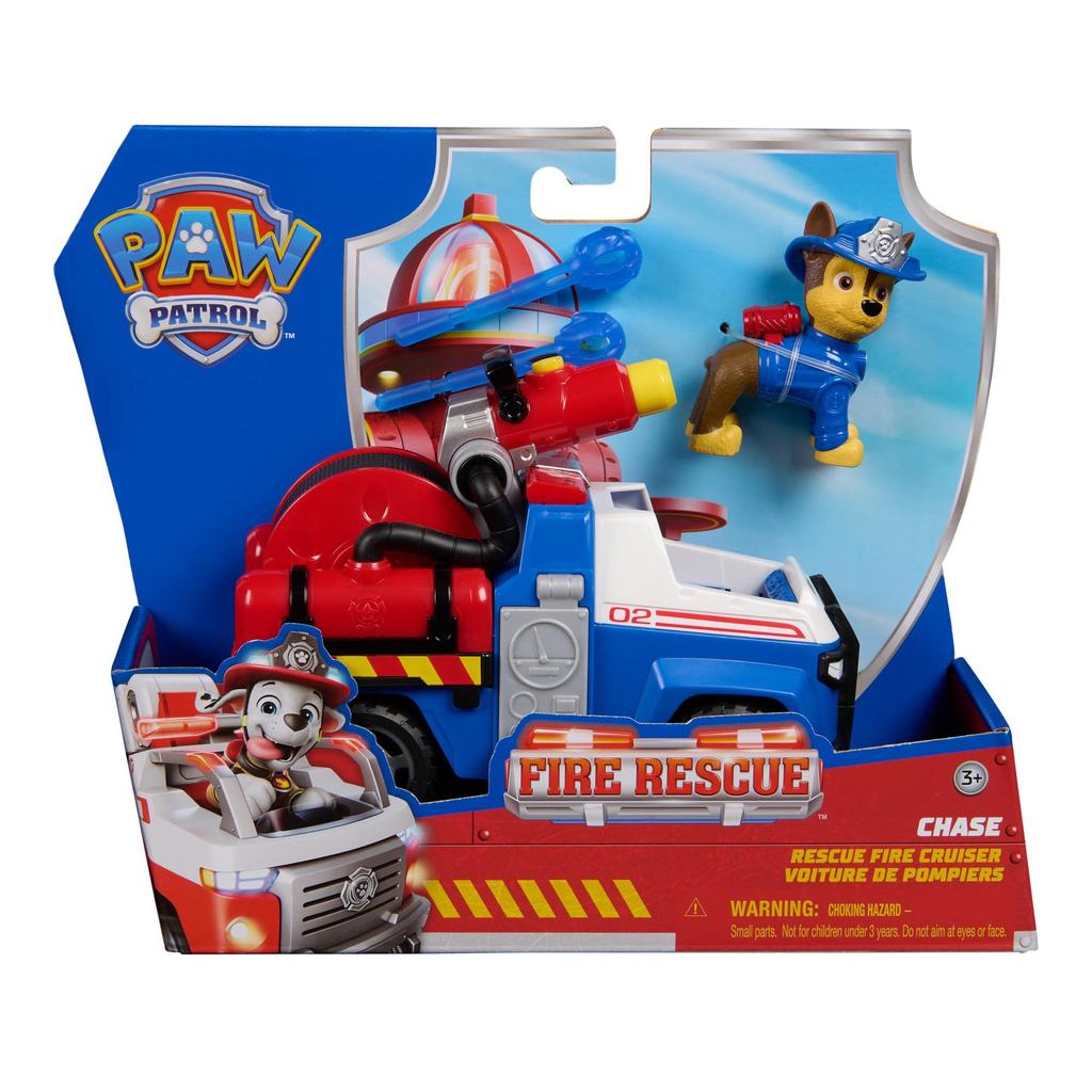 PAW Patrol Fire Rescue: Chase Rescue Fire Cruiser with Action Figure ...