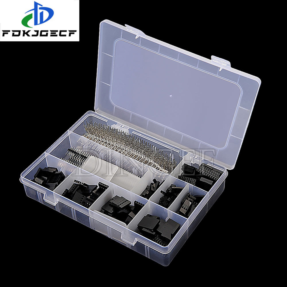 1450PCS 1P~10P DuPont Shell Kit 2.54mm with Pin Header DuPont Male ...