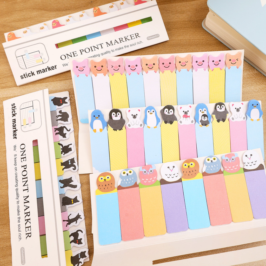 Mini Dopamine Animal Sticky Notes - Cute Penguin Pig Panda Sheep Key ...
