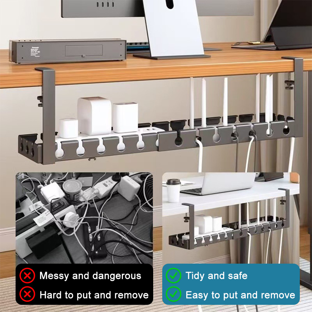 Encora Rak Pengatur Wayar Bawah Meja Under Desk Cable Storage Wire ...