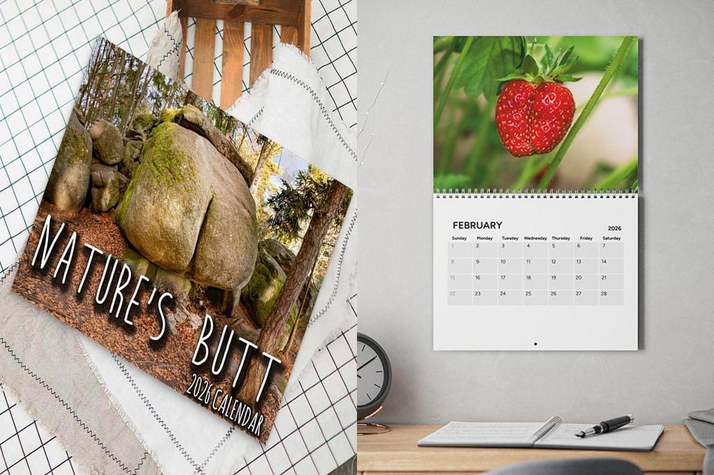 Sr| Desk Calendar Small Space Wall Calendar Nature Butts 2026 Wall ...