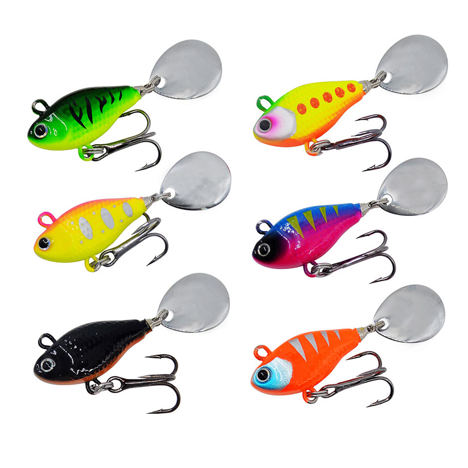 WALK FISH 1Piece 48mm 15g VIB Fishing Lure Swivel Spoon 3D Eyes ...