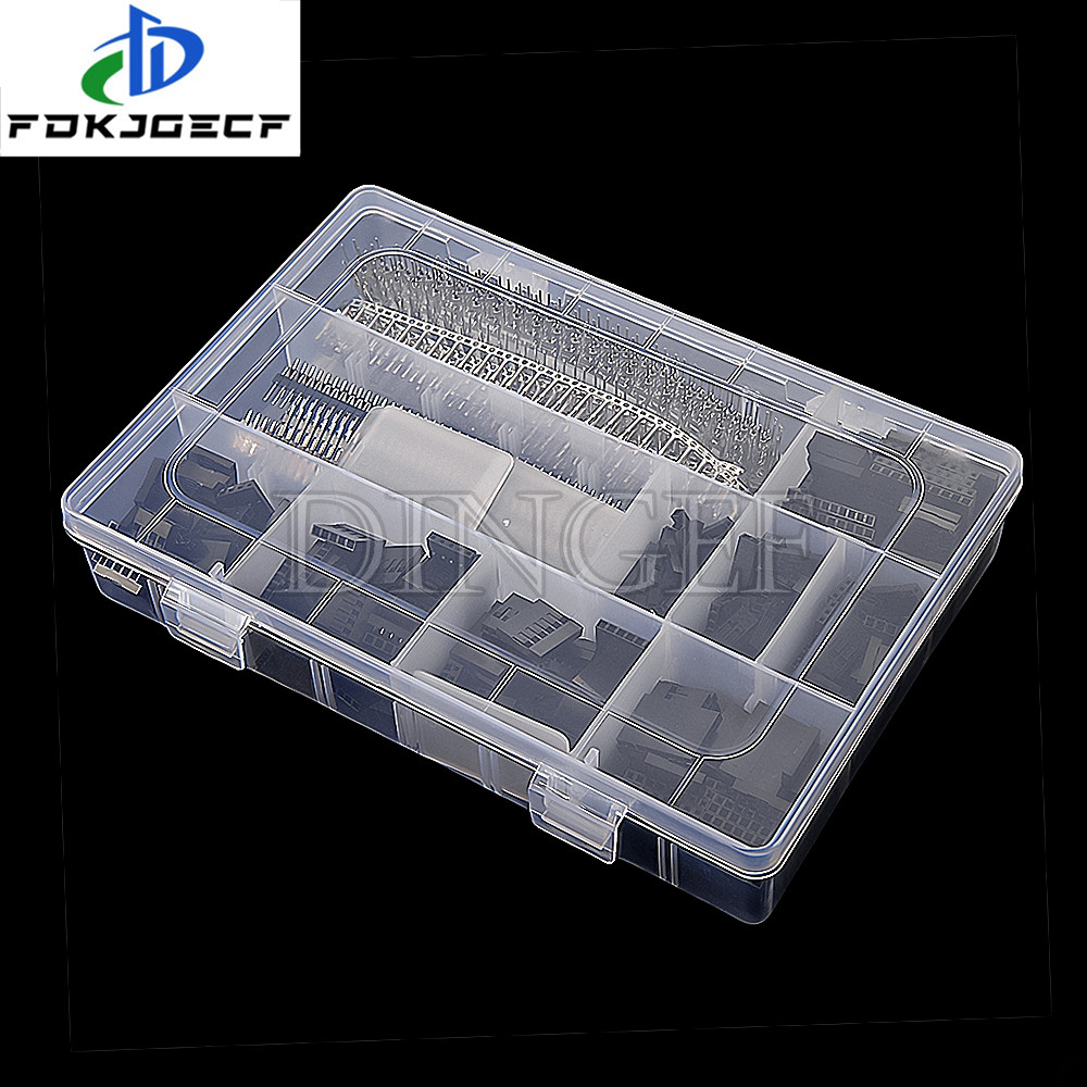1450PCS 1P~10P DuPont Shell Kit 2.54mm with Pin Header DuPont Male ...