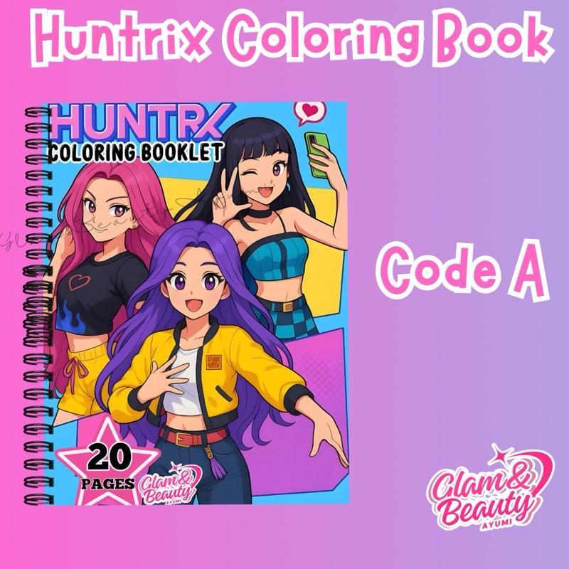 HUNTRIX Kpop Demon Hunters COLORING Notebook for Kids - 40 Pages ...