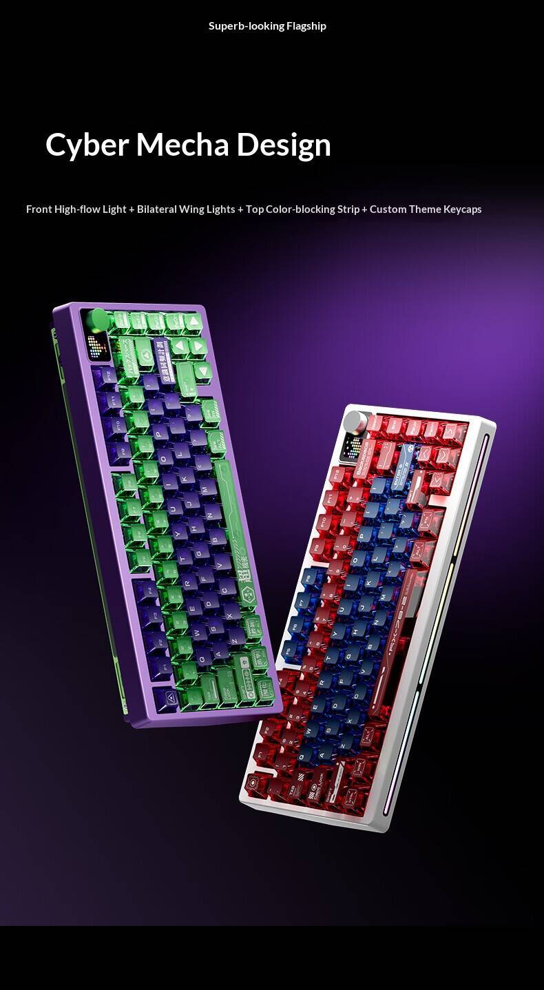 PMO P75 Customized Mechanical Keyboard with Triple Modes (2.4G/Wireless ...