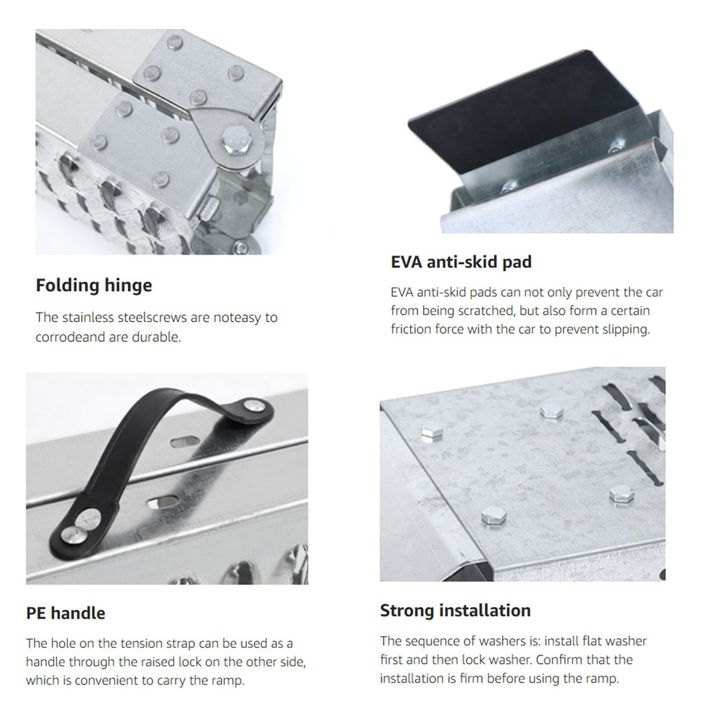 🔥🚚 Aluminum Ramp Bike Motorcycle Ramp 4x4 Ramp Kereta Foldable Folding Ladder Tangga Heavy Duty ...