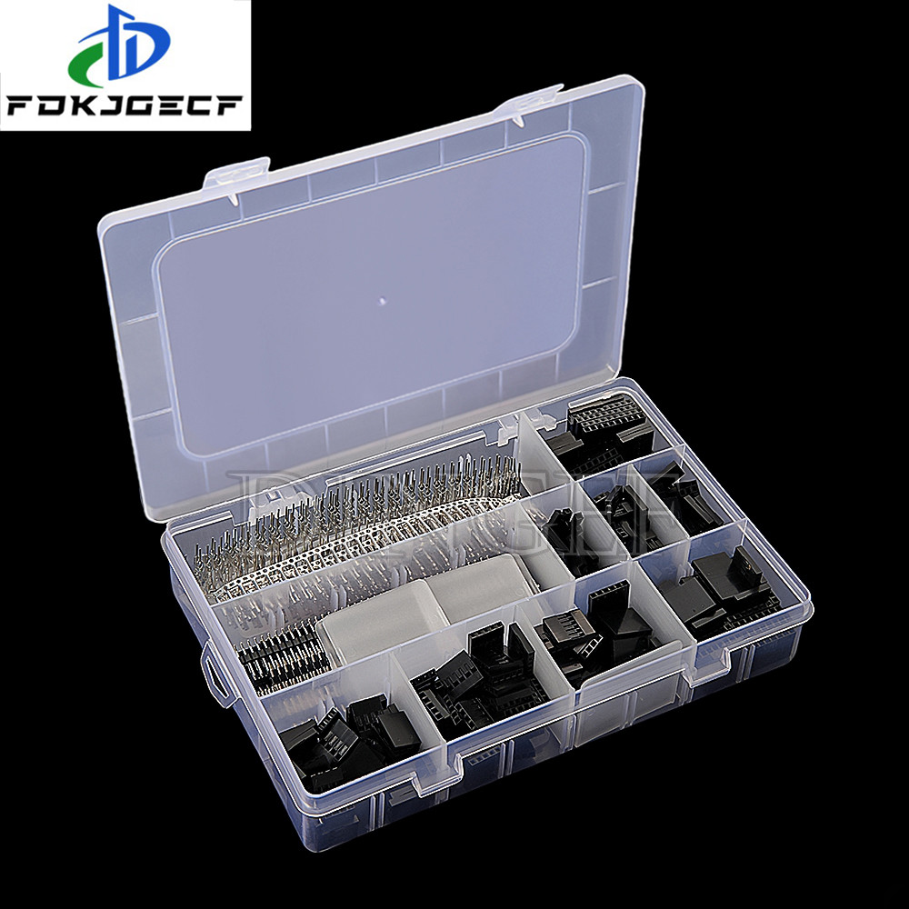 1450PCS 1P~10P DuPont Shell Kit 2.54mm with Pin Header DuPont Male ...