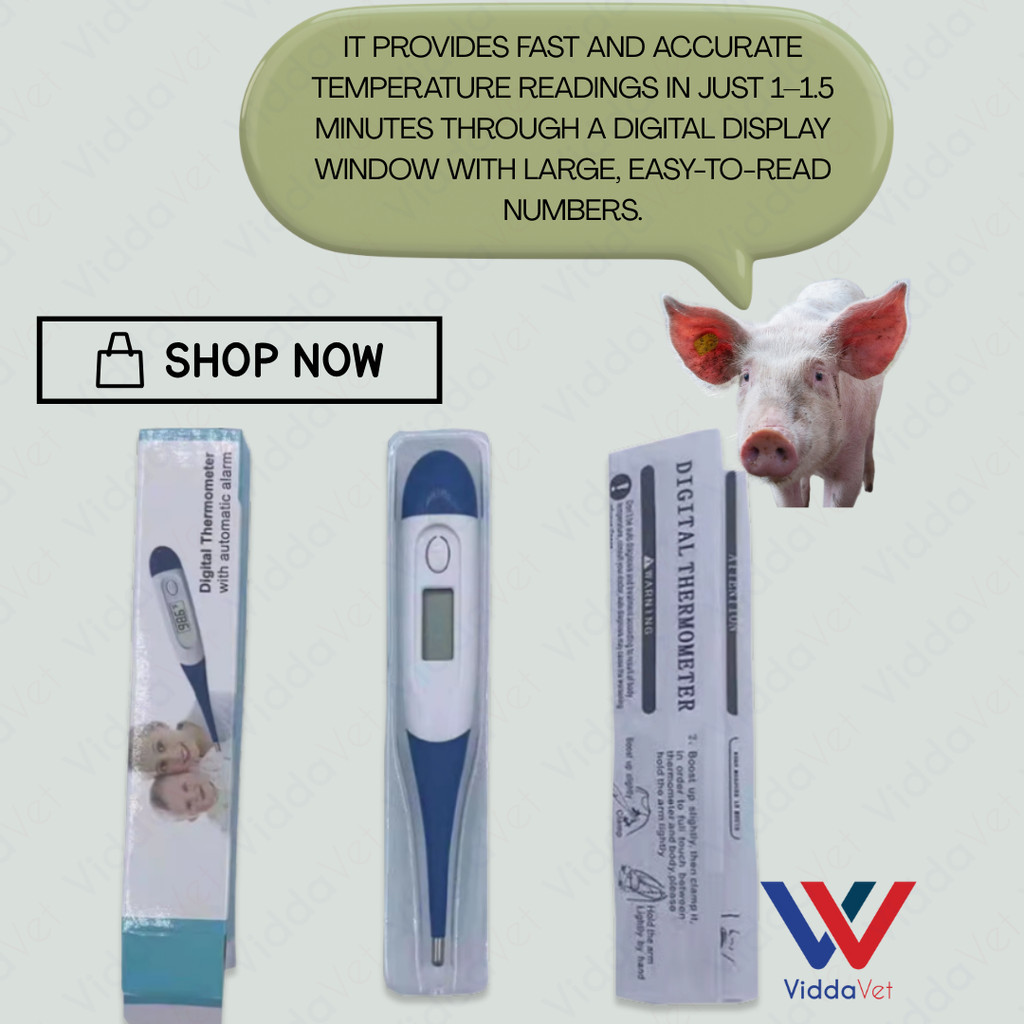 Fast-Reading Farm Digital Thermometer for Livestock and Animals ...