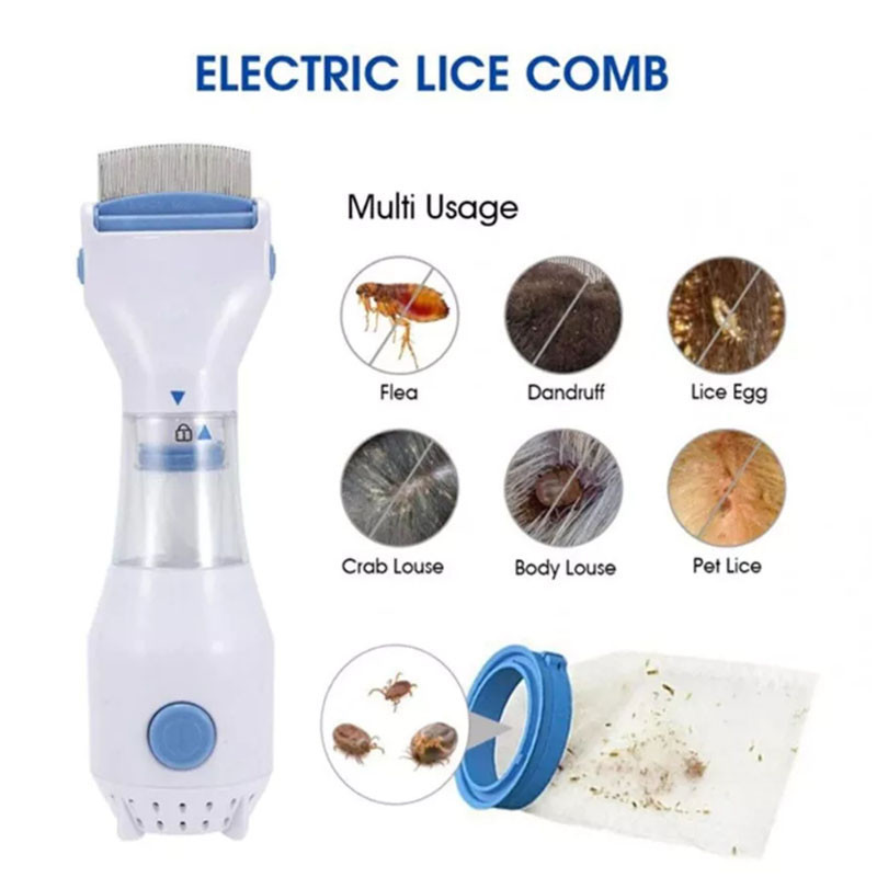 Pet Electric Flea Comb Pet Lice Trap Cat Dog Lice Remover Pets Care ...