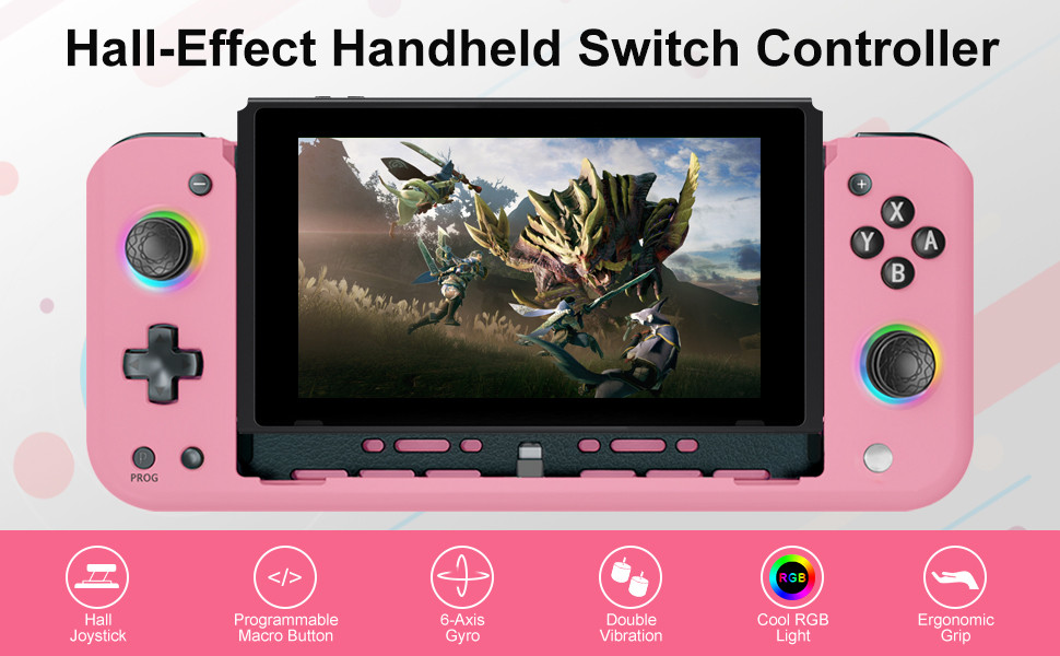 Full-Size Ergonomic Handheld Mode Controller, Wireless Controller for ...