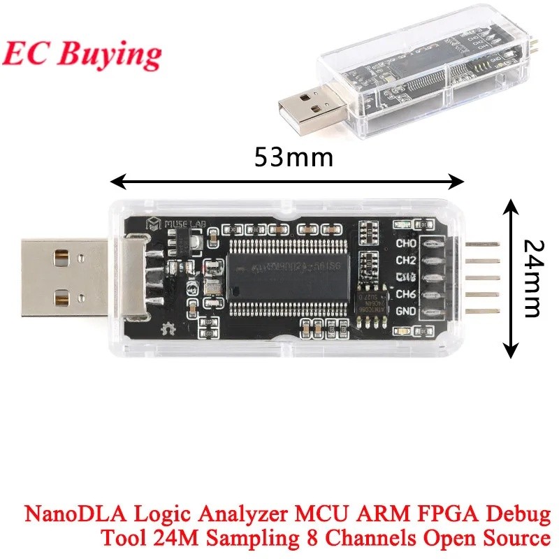 NanoDLA Logic Analyzer TYPE-C SCM ARM FPGA Debugging Protocol Analysis ...