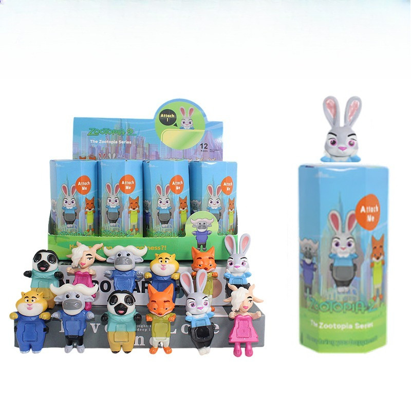 12pcs/box Zootopia 2 Blind Box Gary Judy Nick Mini Figure Hippers Toy ...