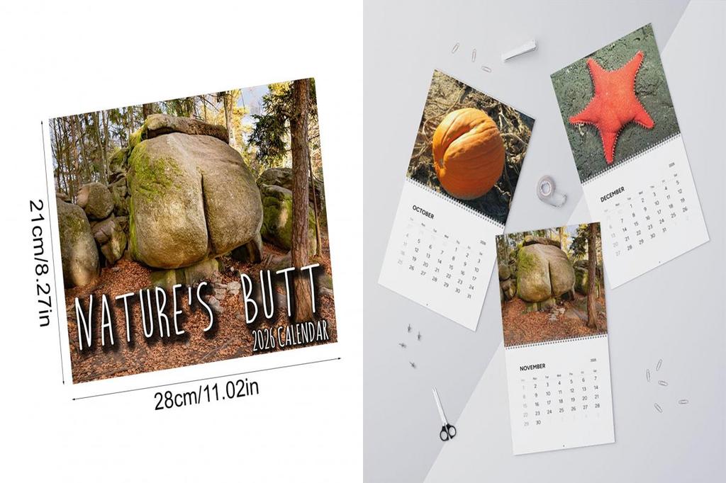 Sr| Desk Calendar Small Space Wall Calendar Nature Butts 2026 Wall ...
