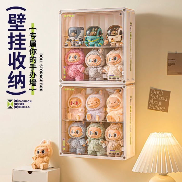 Labubu Display Box Wall Hanging Labubu Bubble Mart Vinyl Plush Doll ...
