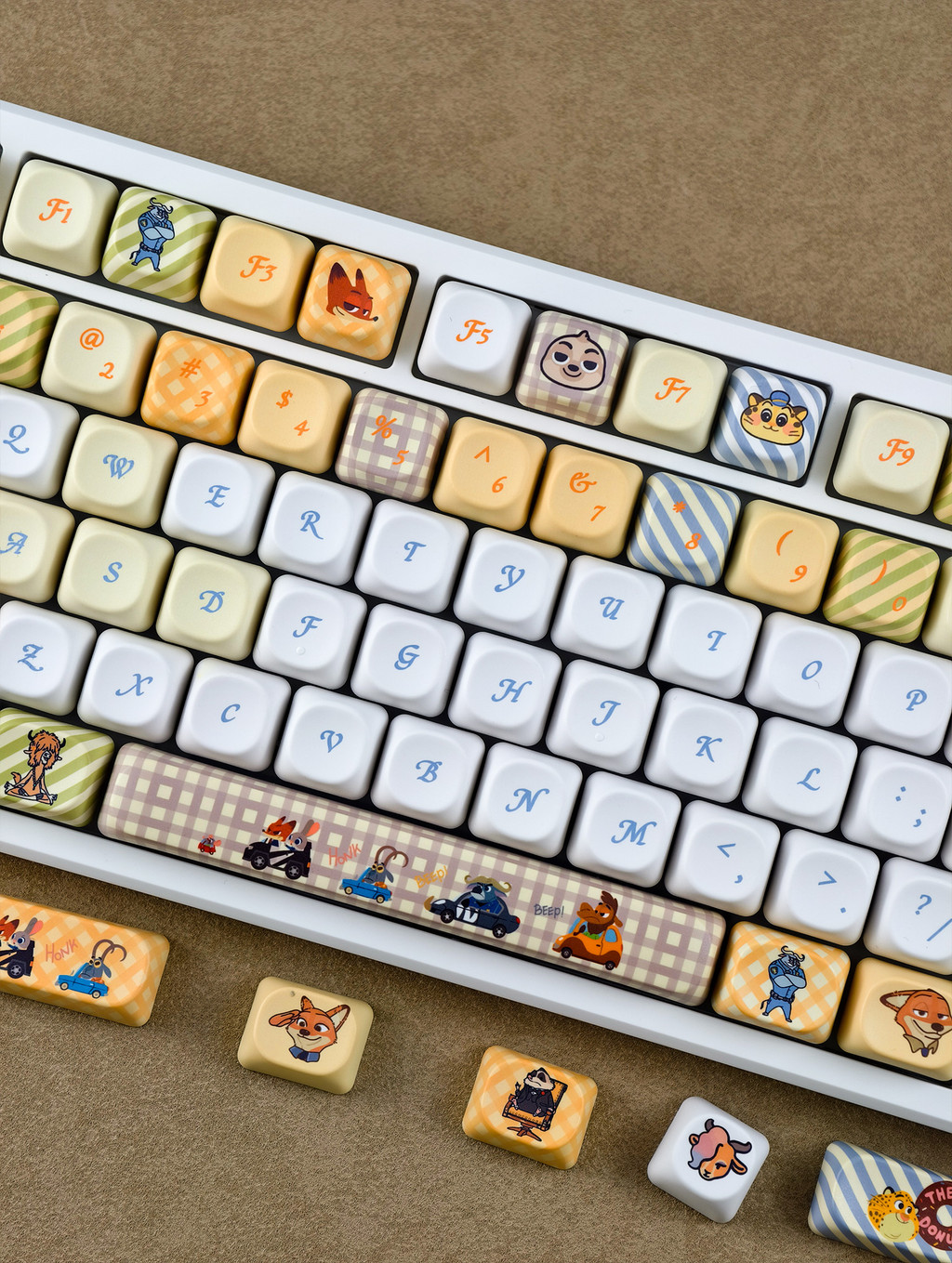 Zootopia Keycaps MOA Profile 130 Keys PBT Dye Sublimation Aula F75 F99 ...