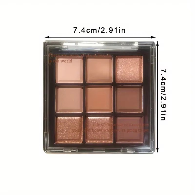 2024 Mocha Chocolate 9 Colors Eyeshadow Palette Matte Pearly Glitter ...