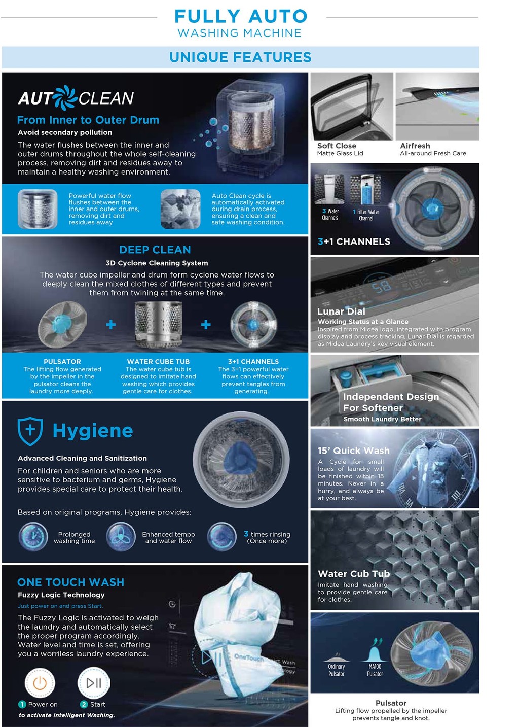 [Delivery Within 5 Days] Midea Inverter Top Load Washer | 11 Kg | 13 Kg ...