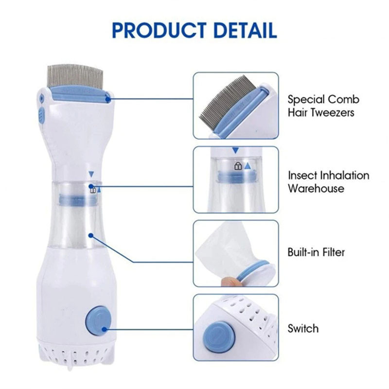 Pet Electric Flea Comb Pet Lice Trap Cat Dog Lice Remover Pets Care ...
