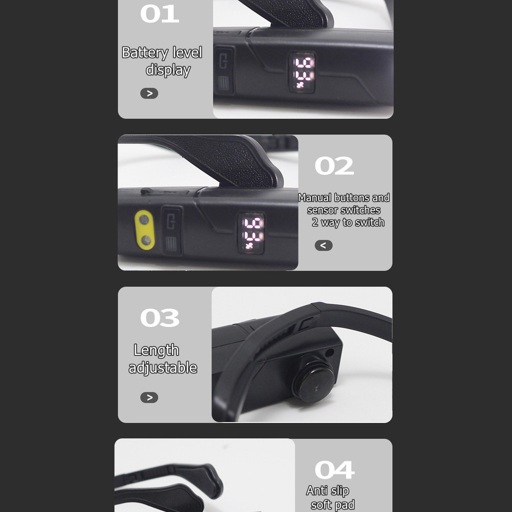 5 Mod Lampu Tandukan Telinga LED Rechargeable Untuk Eyelash Extension ...