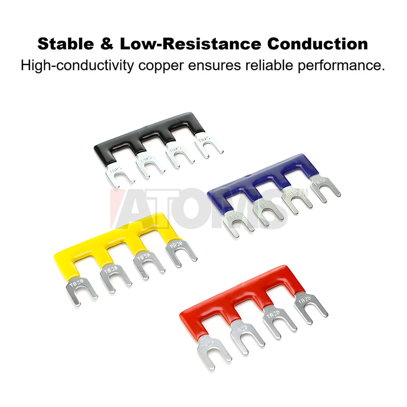 ATOMS TB-YF Insulated Y Jumper Link for TB Series Terminal Block 15A ...