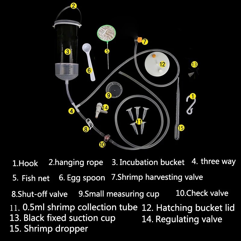 18 IN 1 BBS Hatchery Tool with Pump Aquarium Brine Shrimp Eggs Artemia ...