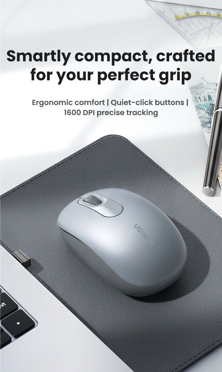 UGREEN Wireless Bluetooth Mouse 2400DPI 2.4G USB Dongle Dual Mode ...