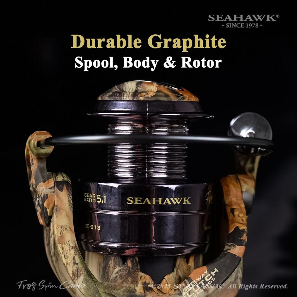 SEAHAWK FROG SPIN CAMO SPINNING FISHING REEL | Shopee Malaysia