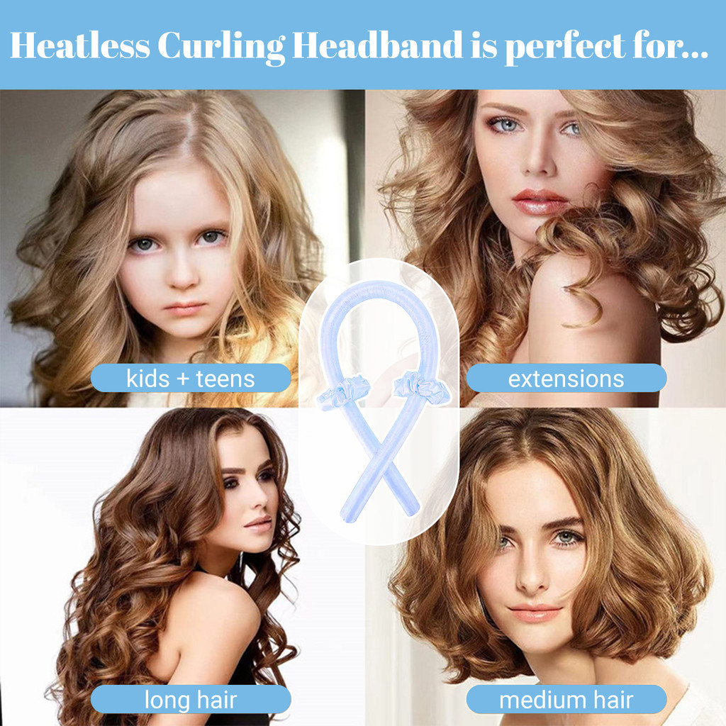 Hair Rollers Lazy Curls Natural Curls Rod Ribbon Lazy Hair Curler Wrap ...
