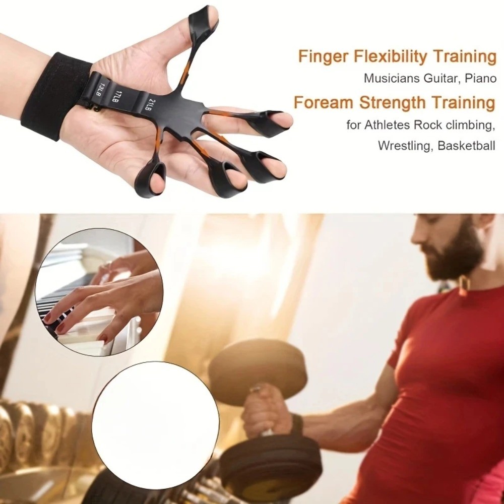 Salorie Finger Strength Trainer 5 Finger Grip Resistance Band ...
