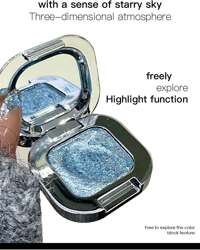 HERORANGE Square Single Highlighter Powder, Creamy Soft Texture ...