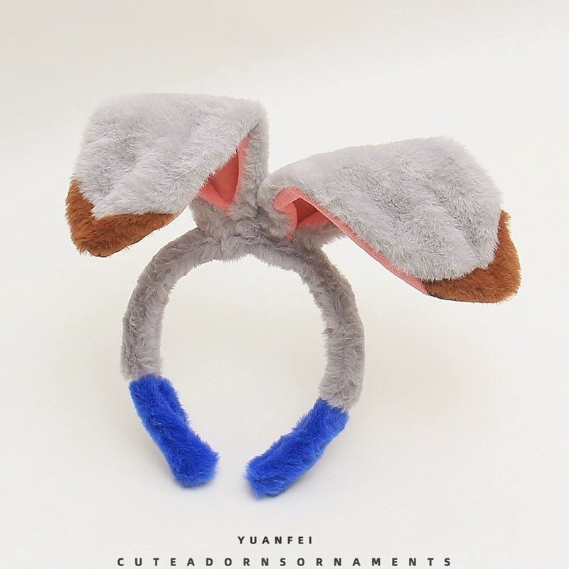 Zootopia Nick and Judy Adjustable Headband Cute Judy Plush Headband ...