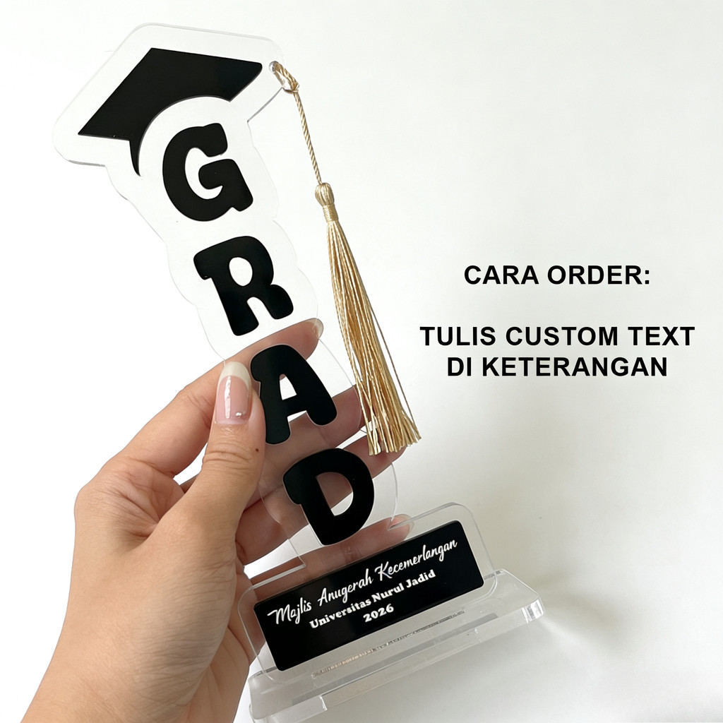 Grad Trophy Acrylic Graduation Custom Graduation Trophy | Shopee Malaysia
