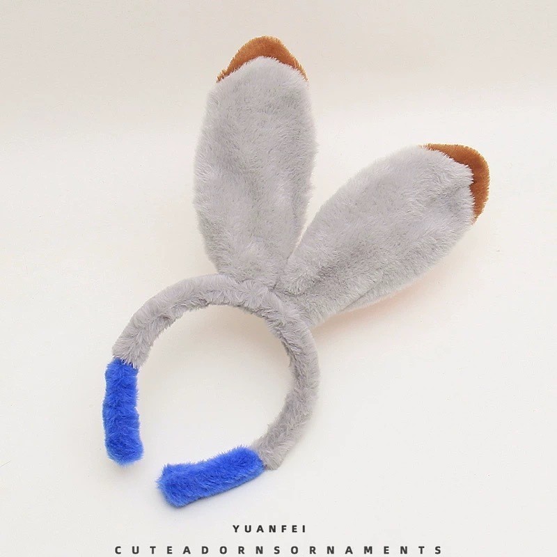 Zootopia Nick and Judy Adjustable Headband Cute Judy Plush Headband ...