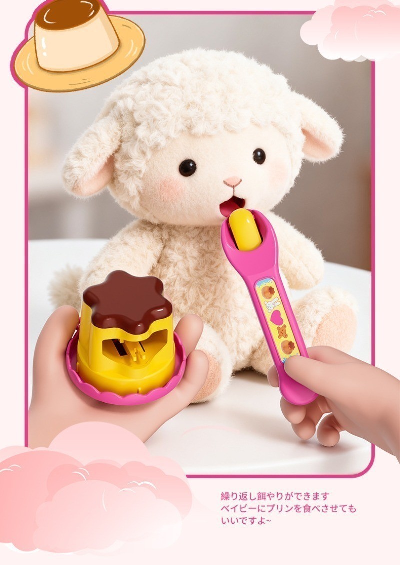 FULL SET! Pudding Jelly Toy Set Children's Food Feeding Toys Strawberry ...