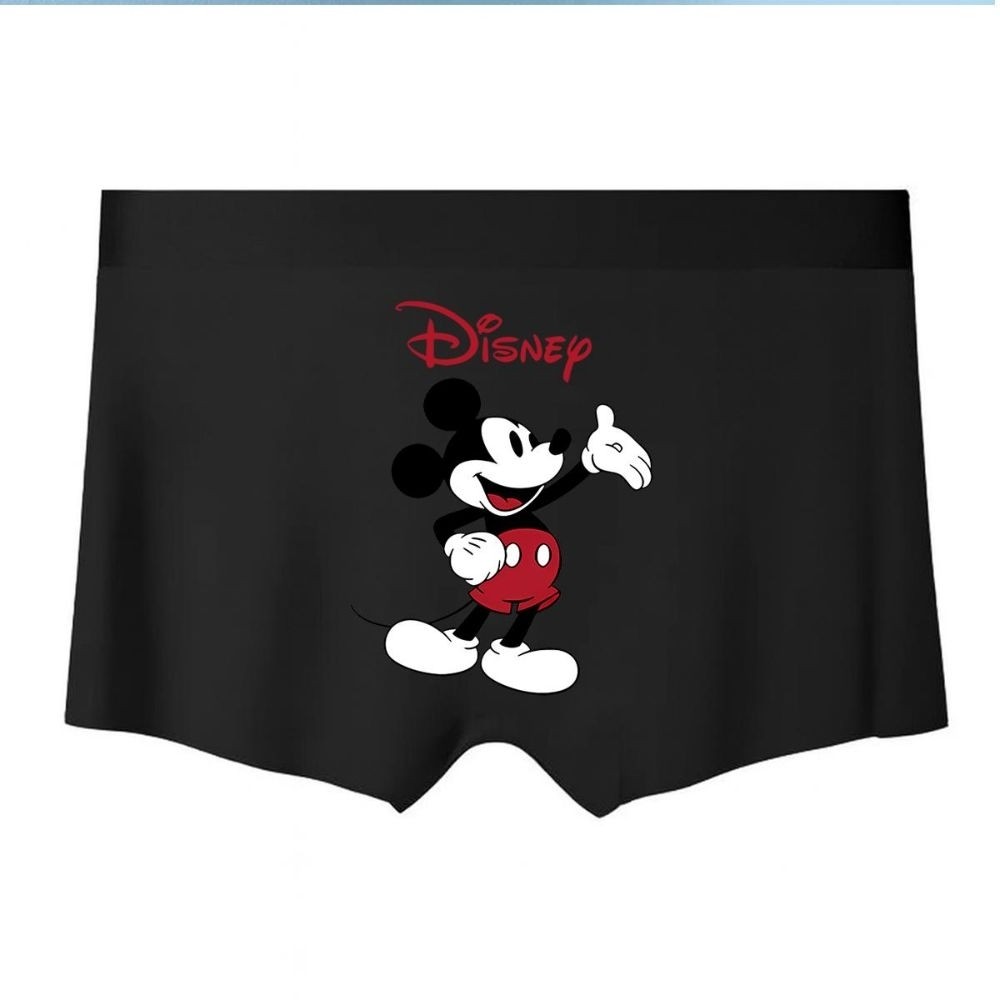 Disney Mickey Mouse Men's Boxer Briefs Black Underwear With Classic ...
