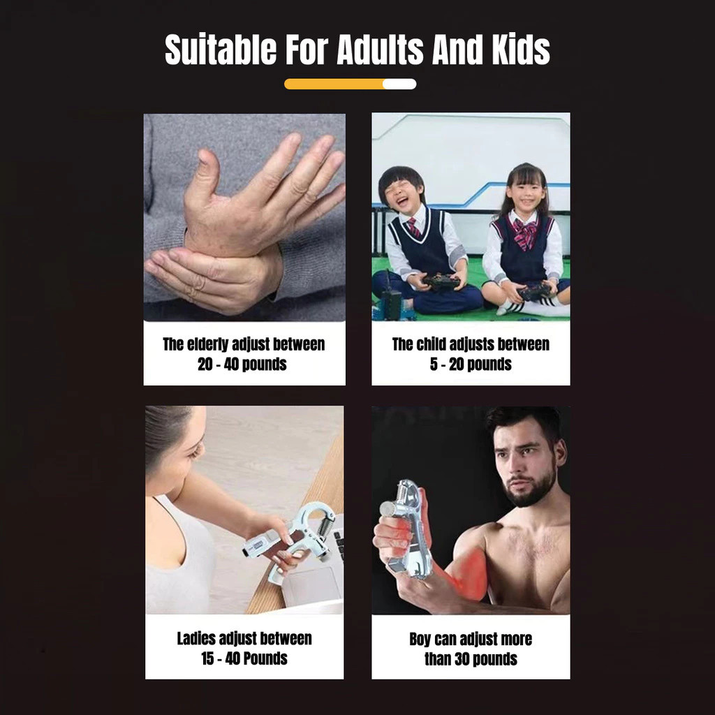 Fully Upgraded Adjustable Heavy Hand Gripper 10-100kg/Digital Counter ...