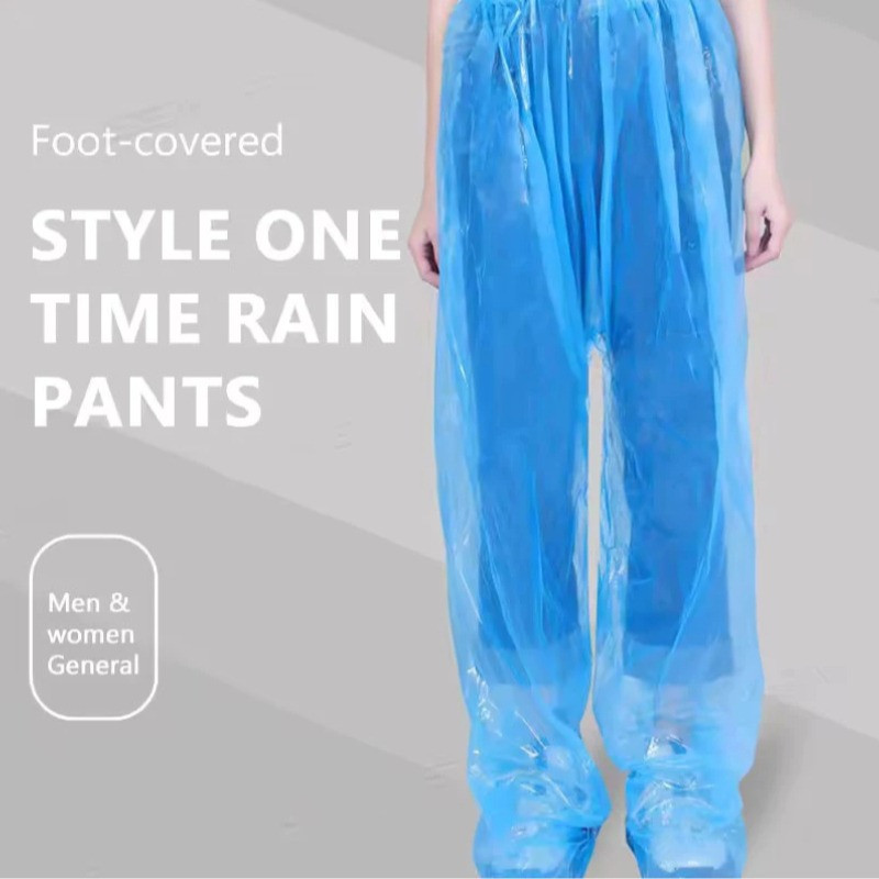 Disposable Rain Pants Thickened Foot Full Covered Waterproof Raincoat ...