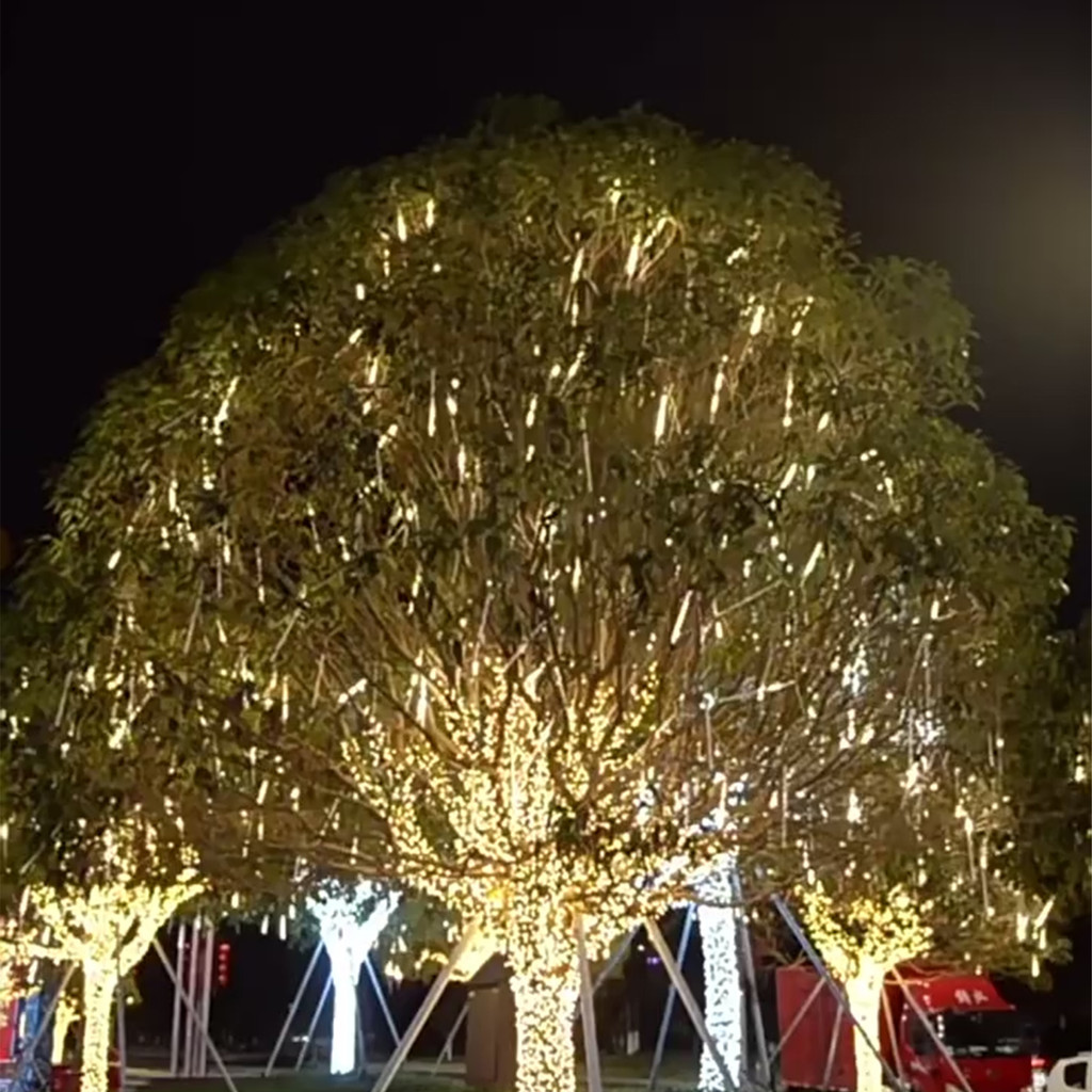 Waterproof 30/50CM LED Meteor Shower Rain Lights, Falling Raindrop ...