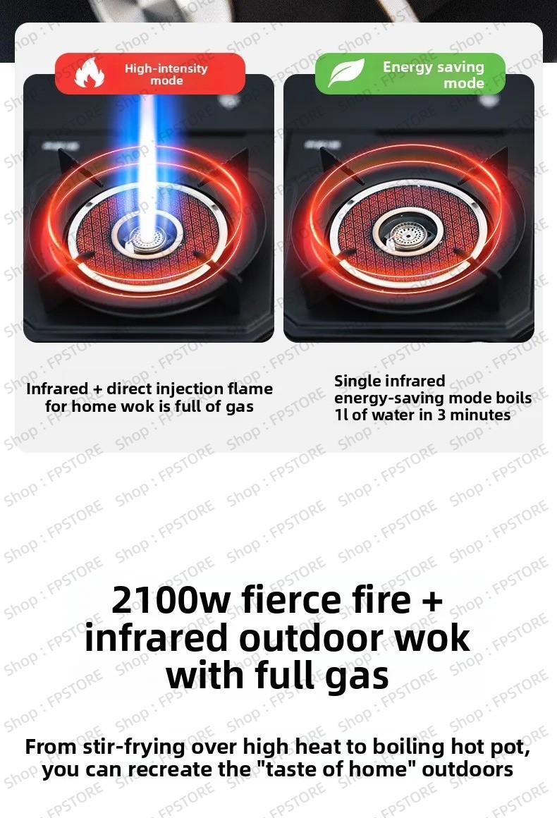 BLACKDOG Camping Stove Portable IGT Infrared Energy Saving Split Type ...