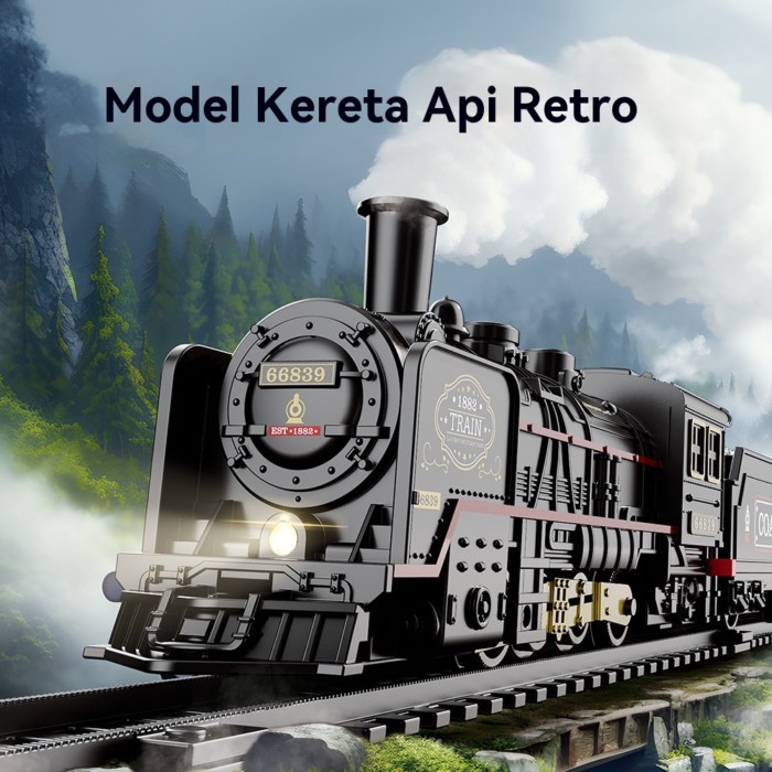 Simulation Electric Steam Track Classical Model Toy High-speed Rail ...