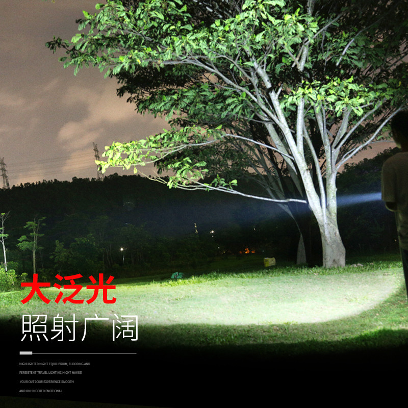 SUPERFIRE M9-X 7W Portable Flashlight Searchlight Big Beam Long-Range ...