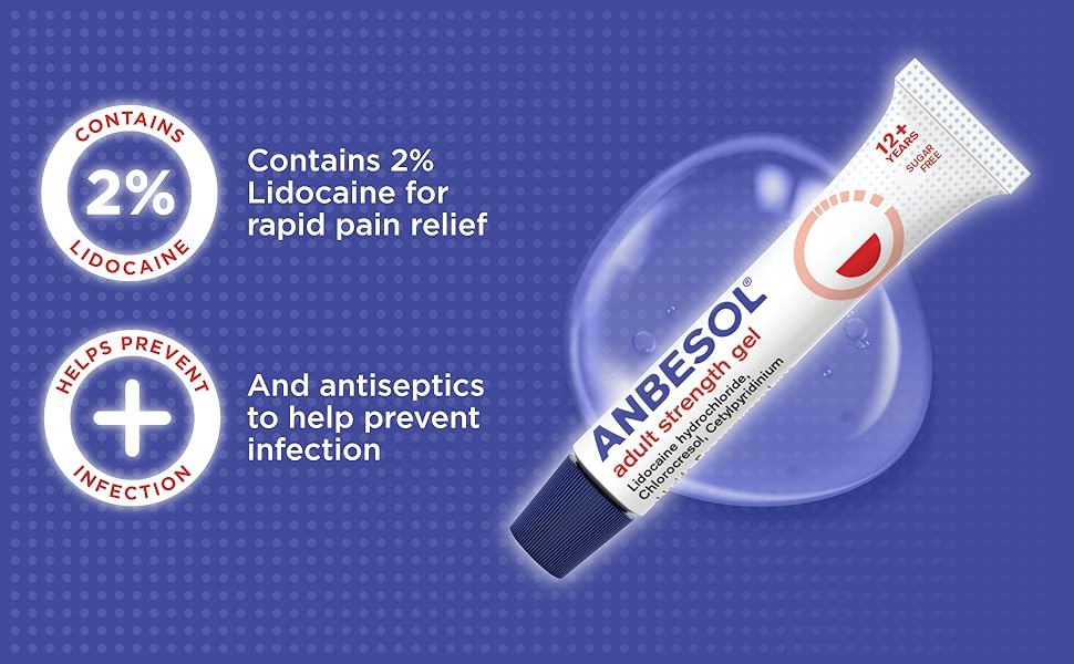 Anbesol Adult Strength Oral Pain Relief Gel | Rapid Pain Relief For ...