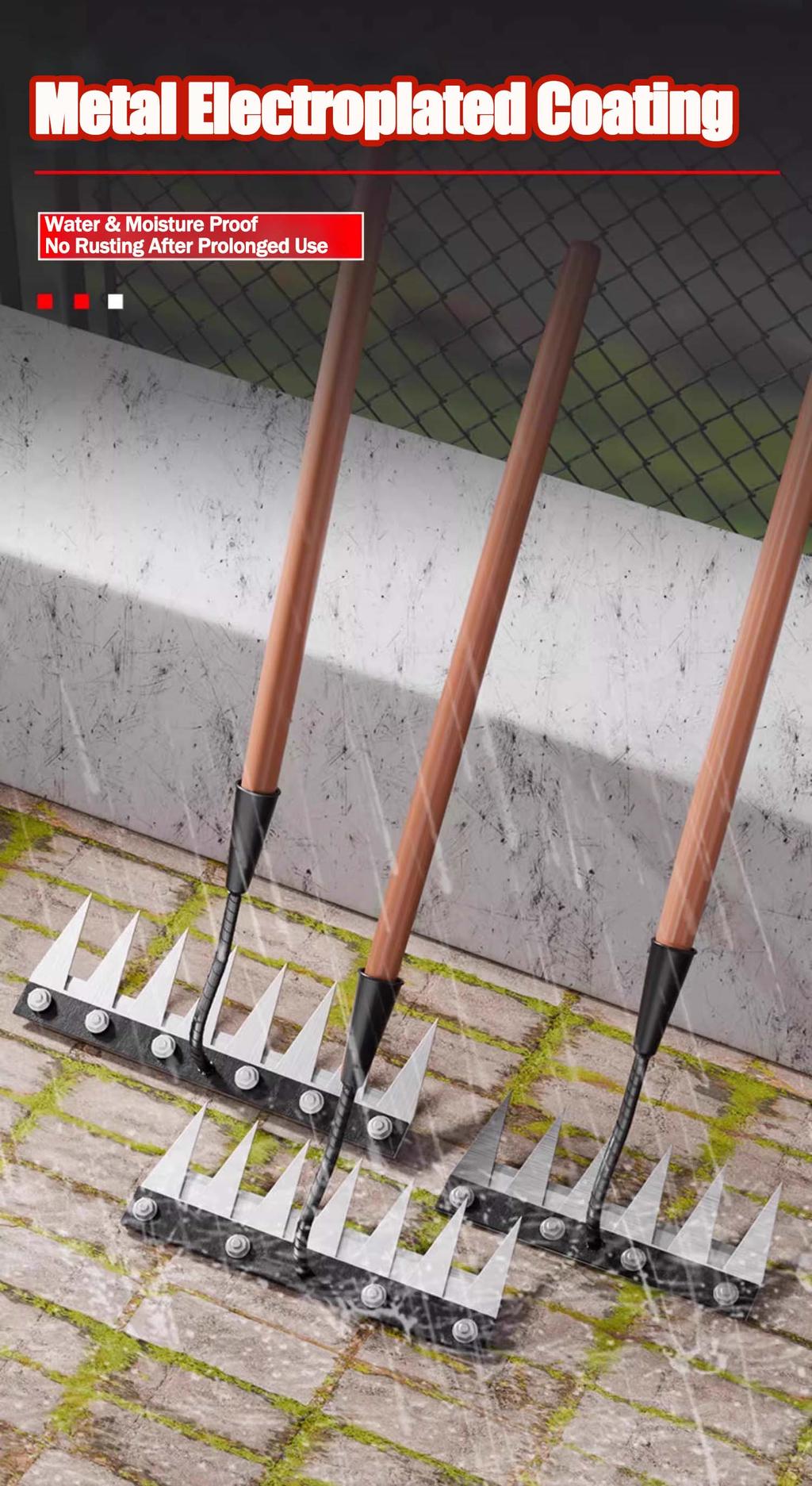 【Heavy-Duty Steel】Bubble Wrap Weeding Rake Cangkul Rumput Tajam Bergigi ...