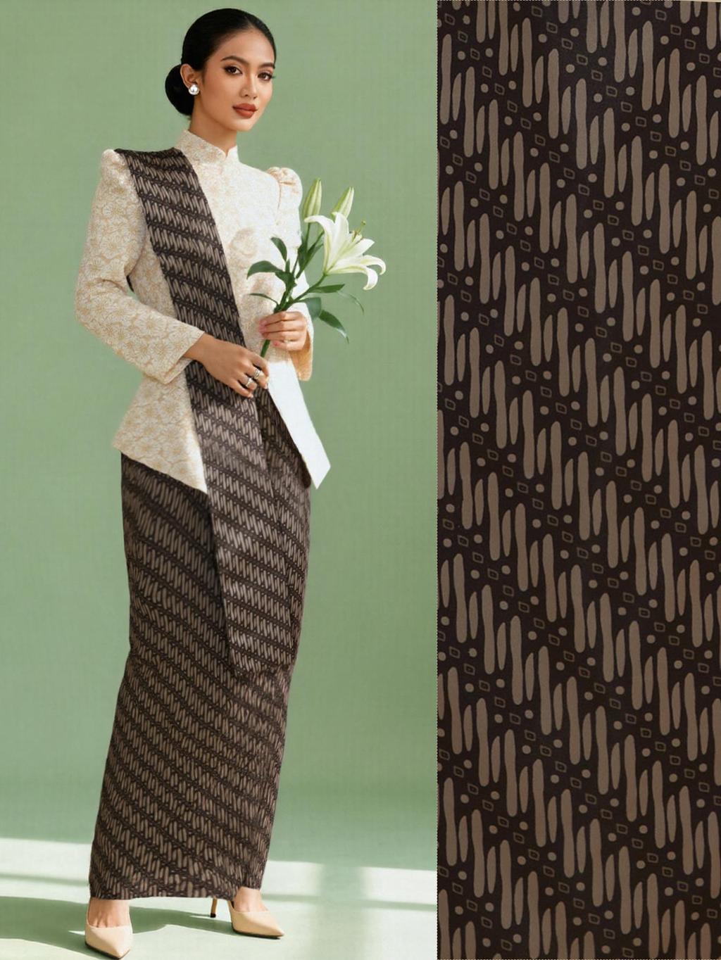 Amyenjoylife (Top Not Included) Kebaya Modern Women'S Midi Skirt With ...