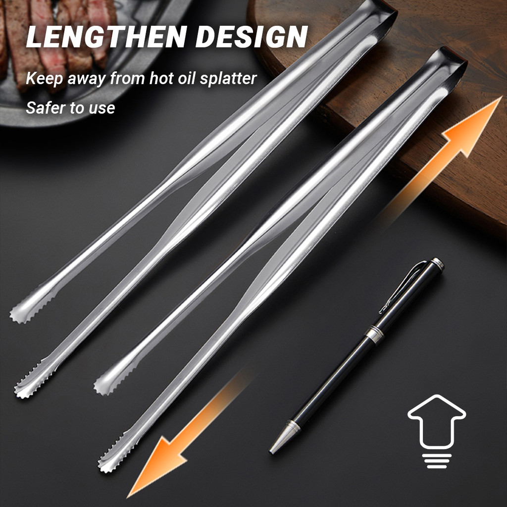 stainless steel barbecue clip Steak grill tongs Kitchen Cooking Tools ...